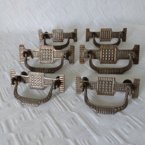 6 Antique Aesthetic Movement, Arts & Crafts Handles, Drawer Pulls - Etsy