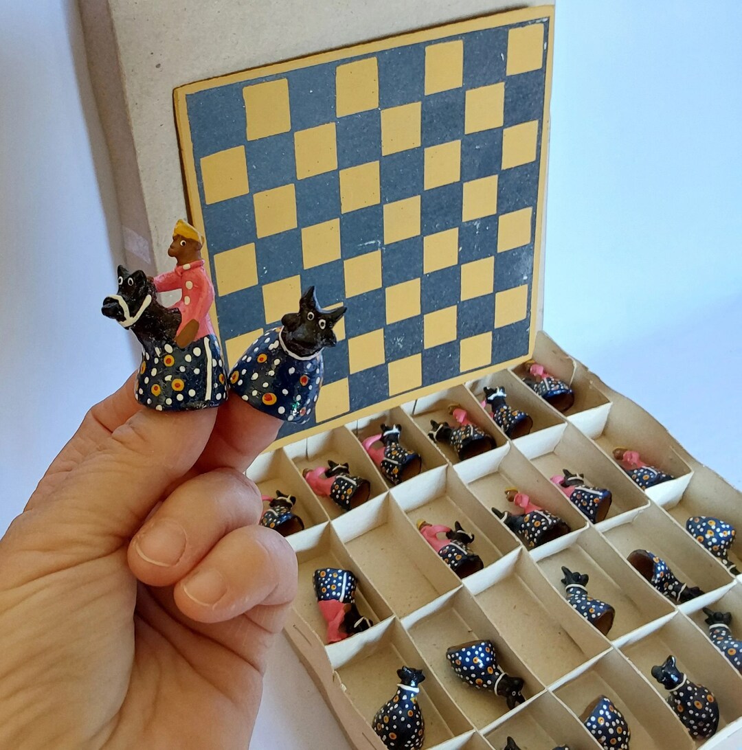 Vintage Ethnographic Hand Made Checkerboard With Cow Checkers - Etsy