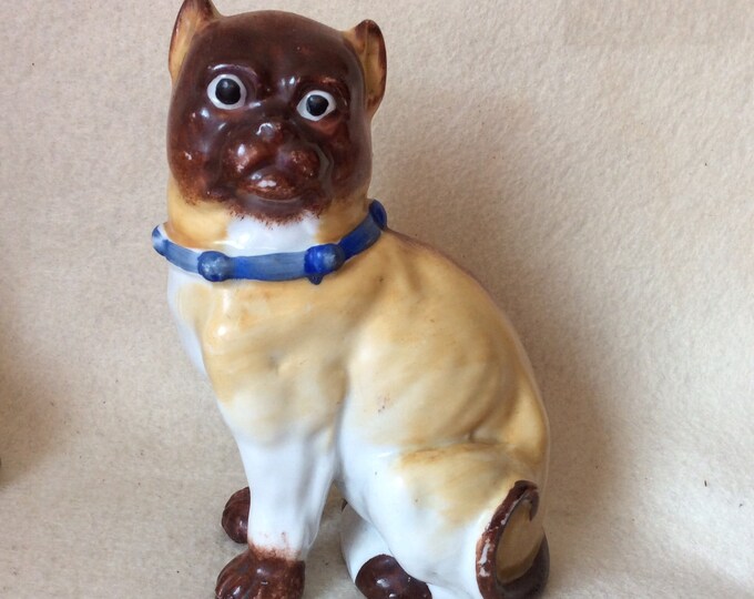 Antique C1880s Victorian Pug Dog, Porcelain Figurine - Etsy