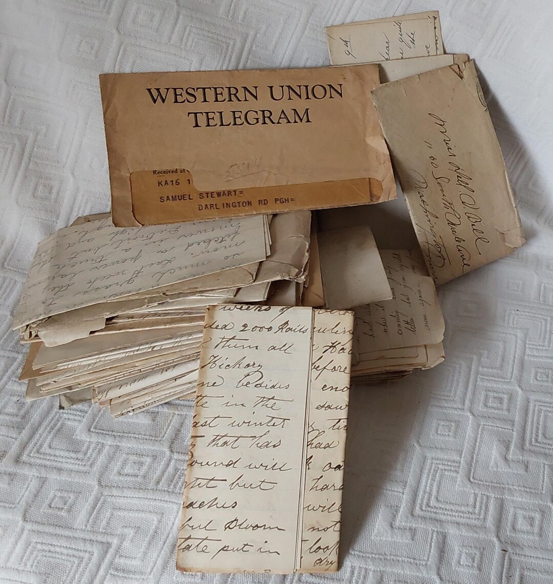 Antique 1800s & 1900s Family Correspondence 49+ Letters, Telegrams ...