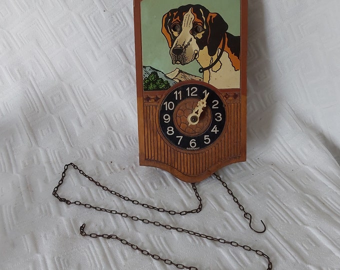 Vintage German Blinking Eye Dog Clock, Canine Timepiece - Etsy