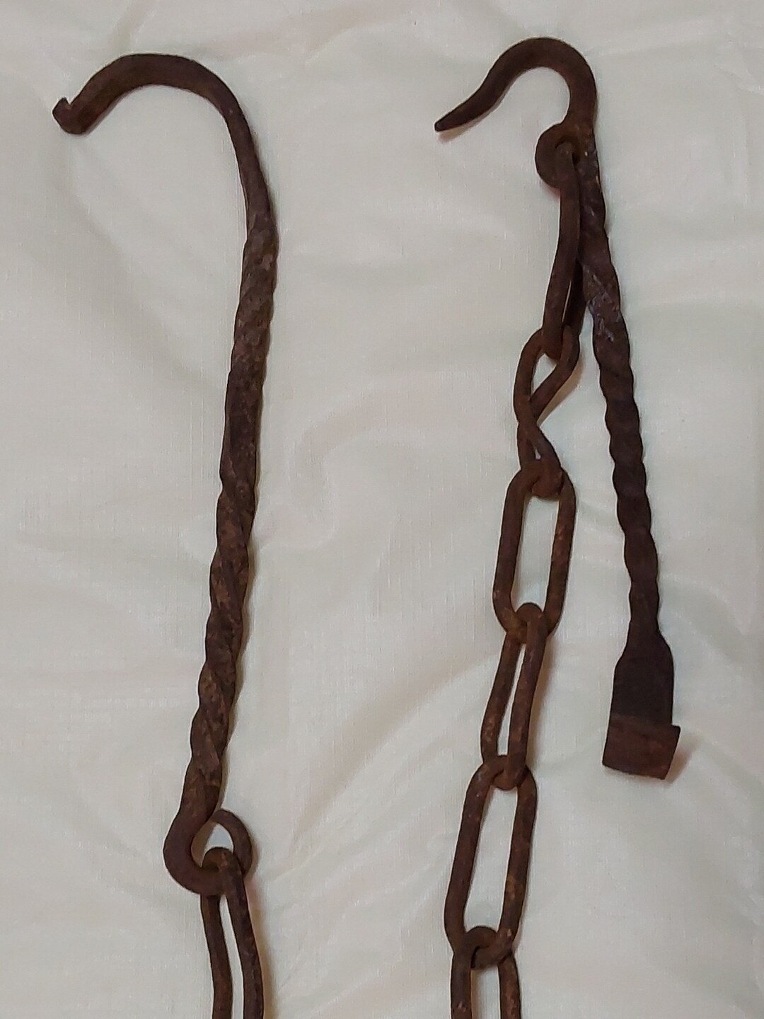 Antique 19thc Hand Wrought Iron Trammel, Kitchen, Hearth Accessory - Etsy