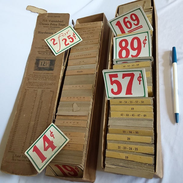 Antique Price Tags - Etsy