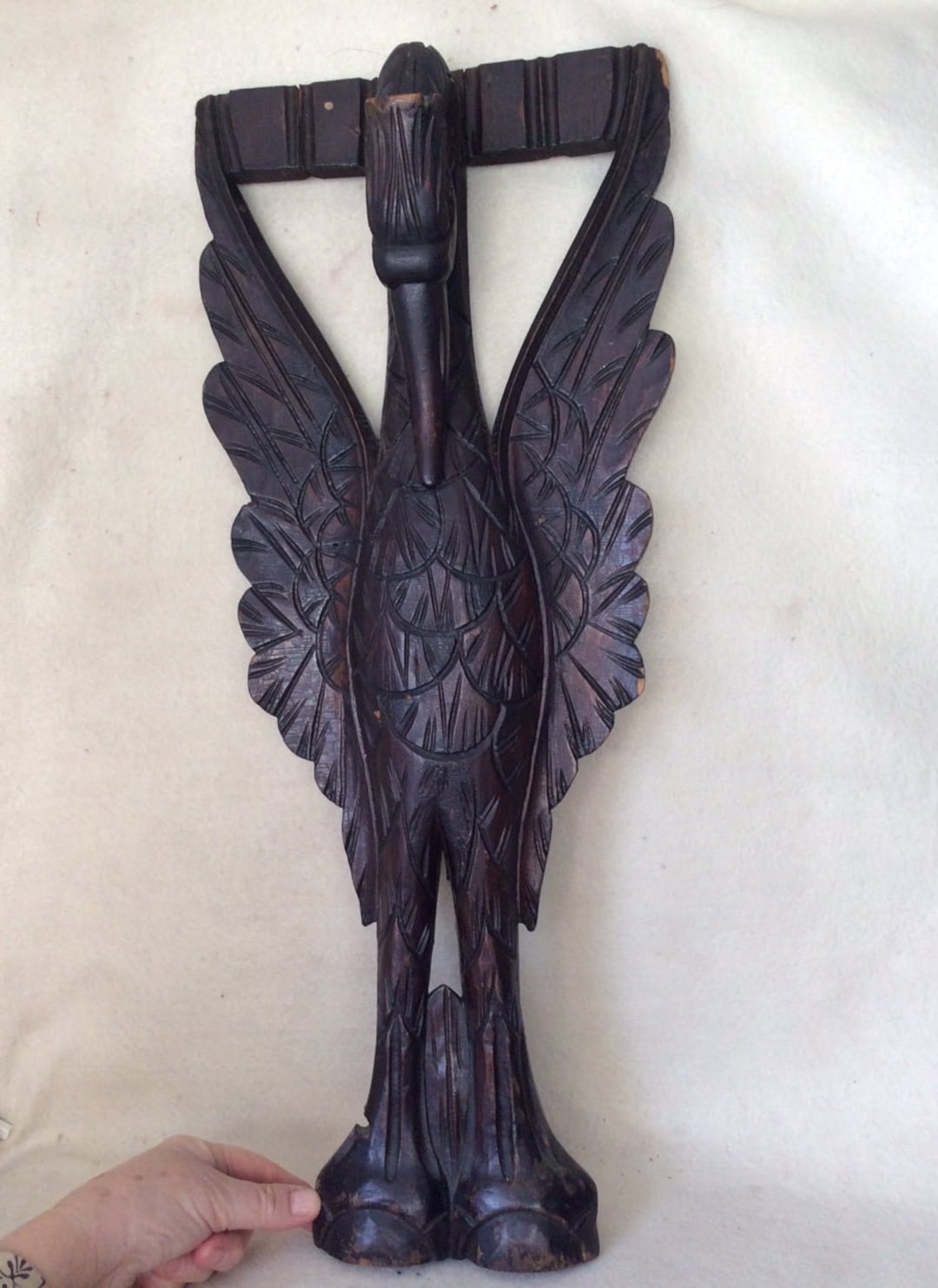 Antique Hand Carved Heron, Stork, Architectural, Furniture Fragment - Etsy