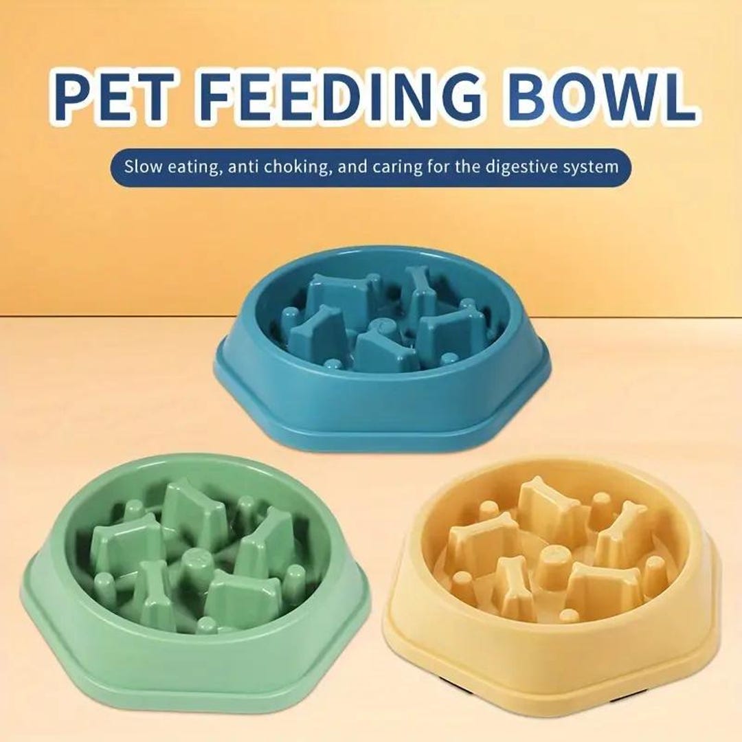 Slow Feeder Dog Bowl Anti-gulp Design, Non-slip Durable,perfect for ...