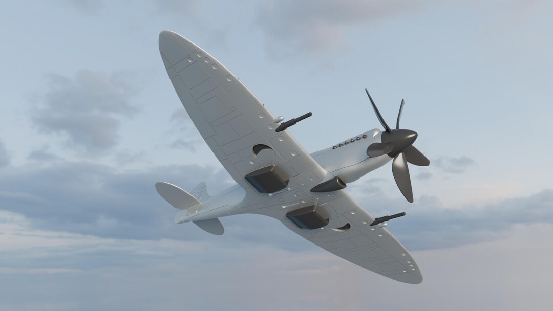 Supermarine Spitfire Model, Scale 1:28, With Stand, Fold-out Landing ...