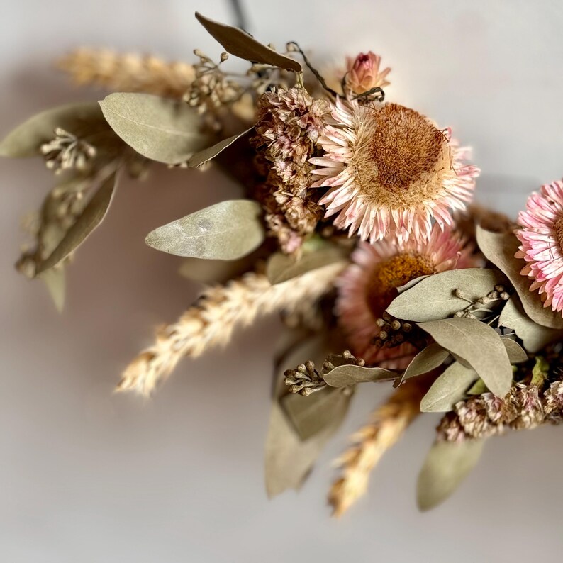 Gypsy Garden Wreath Boho Rustic Chic Dried Flower Wreath Natural ...