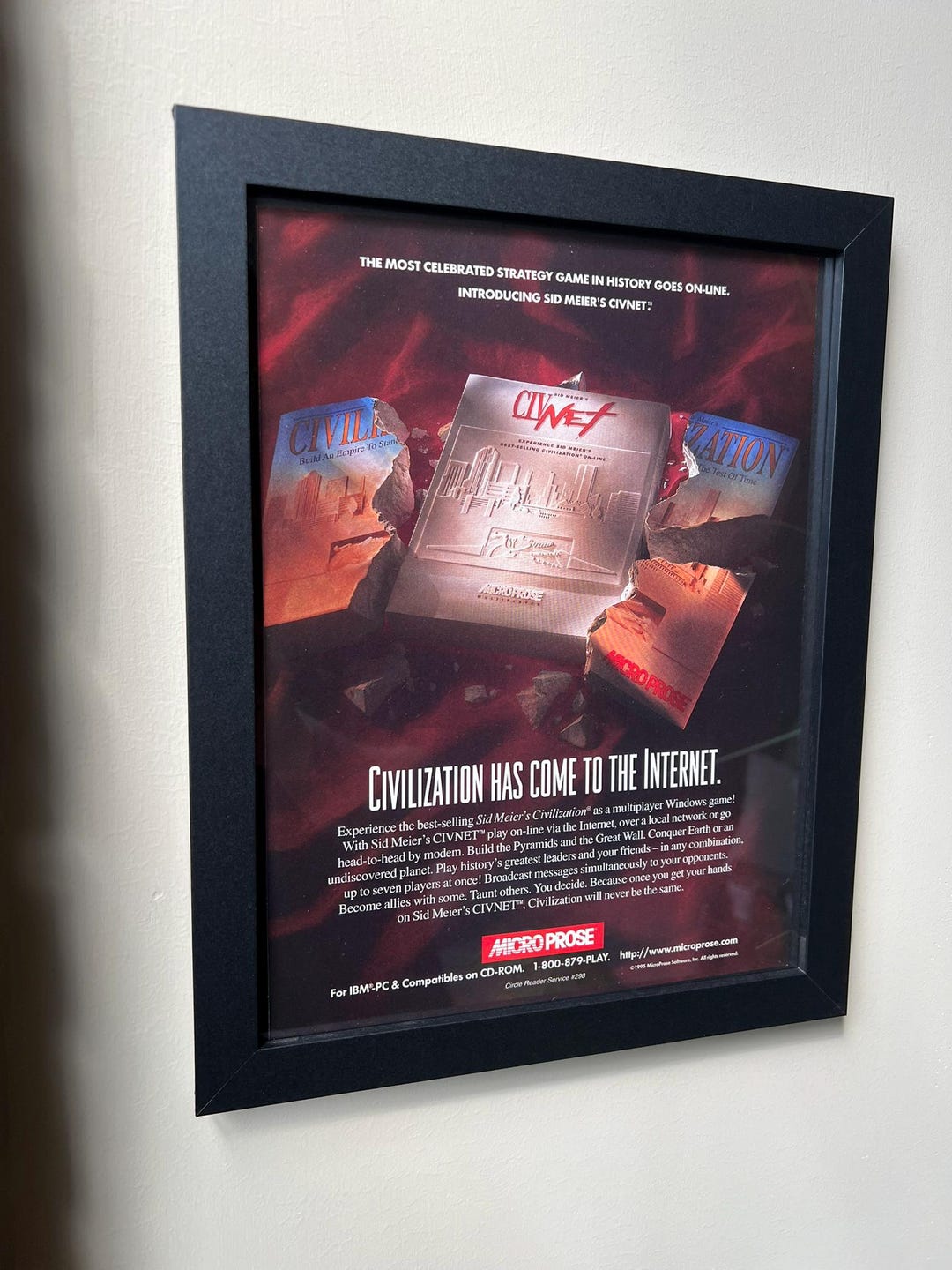 Sid Meier's CIVNET | Original Magazine Print Ad | Microprose | Retro ...