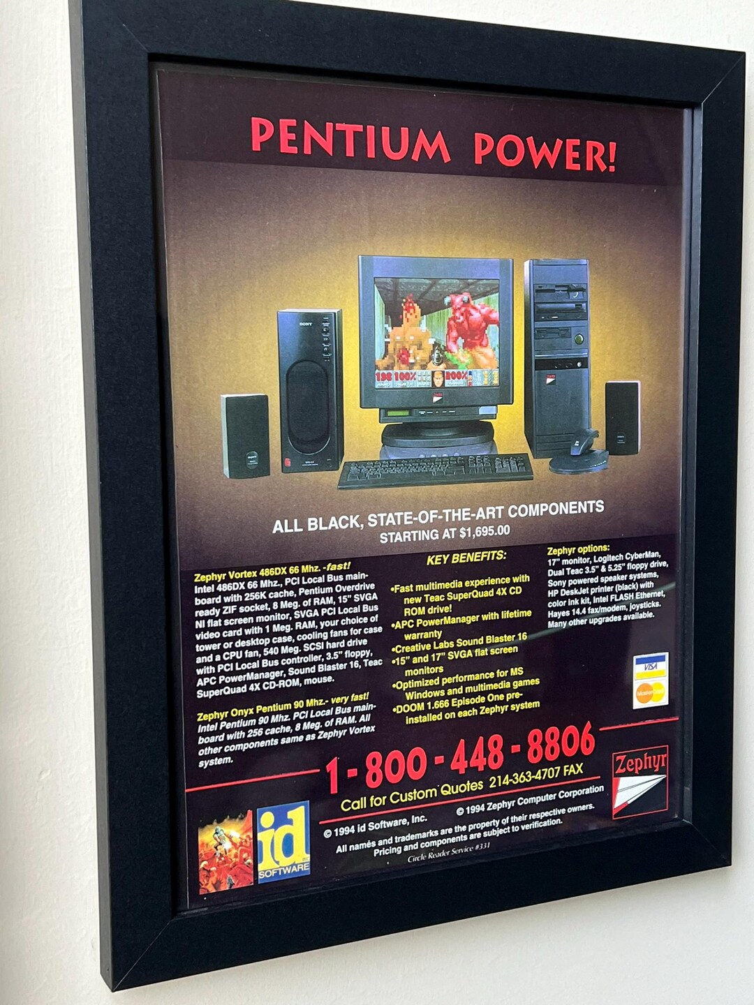 DOOM & Pentium | Original Magazine Print Ad | Id Software | Retro Games ...