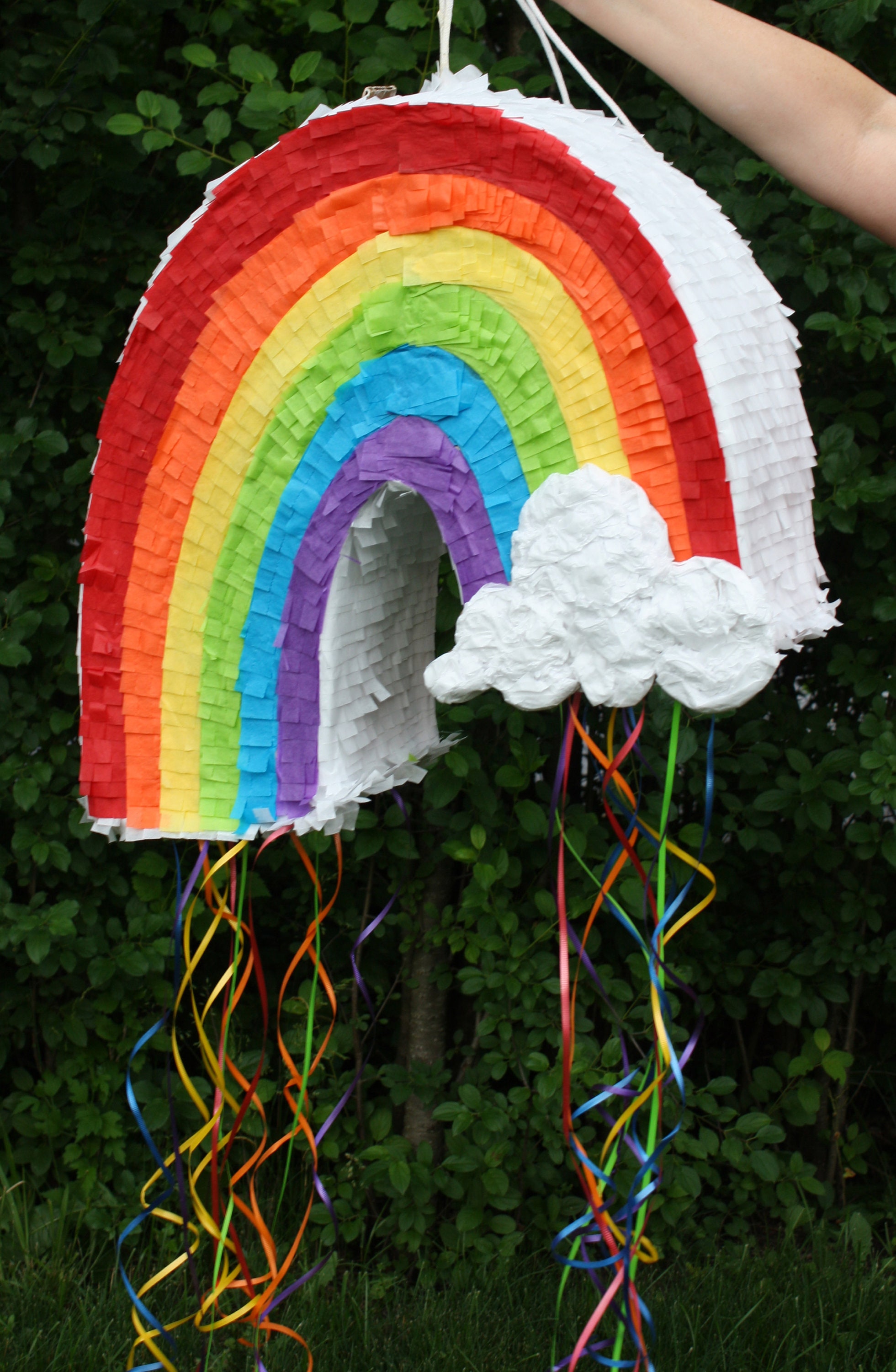 Rainbow piñata Rainbow birthday party colorful birthday | Etsy