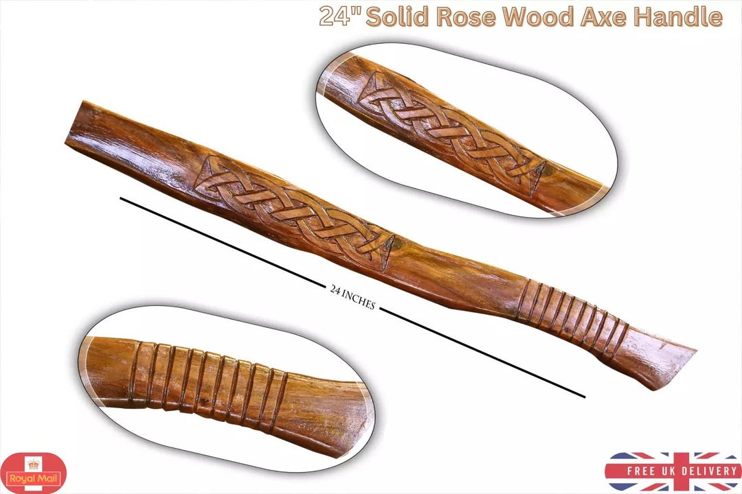 Handmade Style Camping/hunting Axe Handle With Carved and Viking Symbol ...