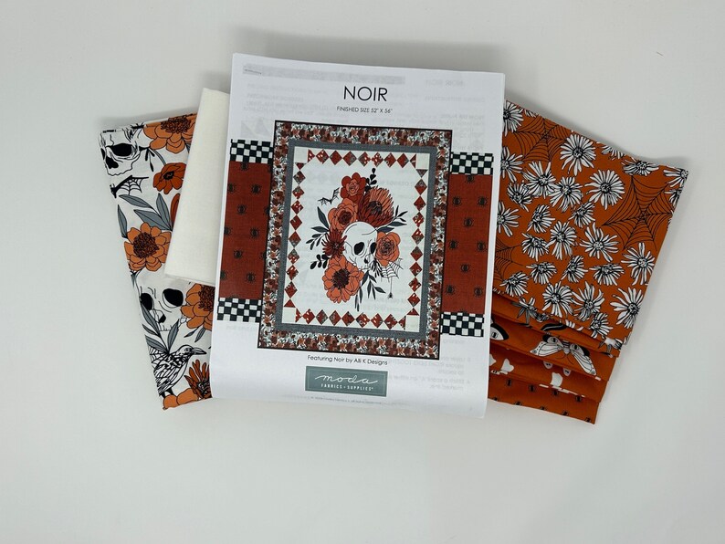 Noir Skeleton Floral Quilt Kit, Skeleton Floral Quilt, Noir Floral ...