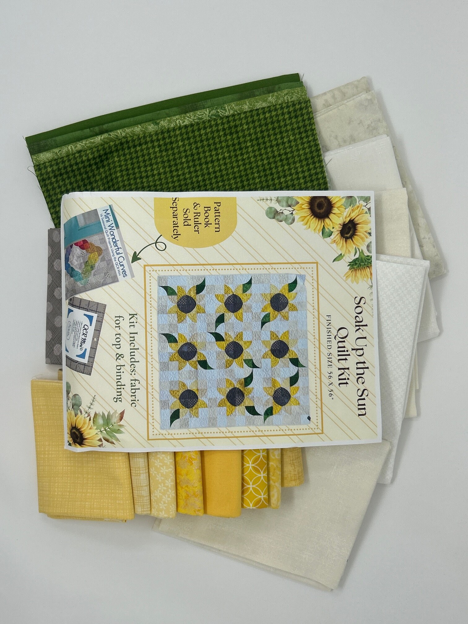 Soak up the Sun Quilt Kit, Sunflower Bliss Quilt Kit, Sunshine ...