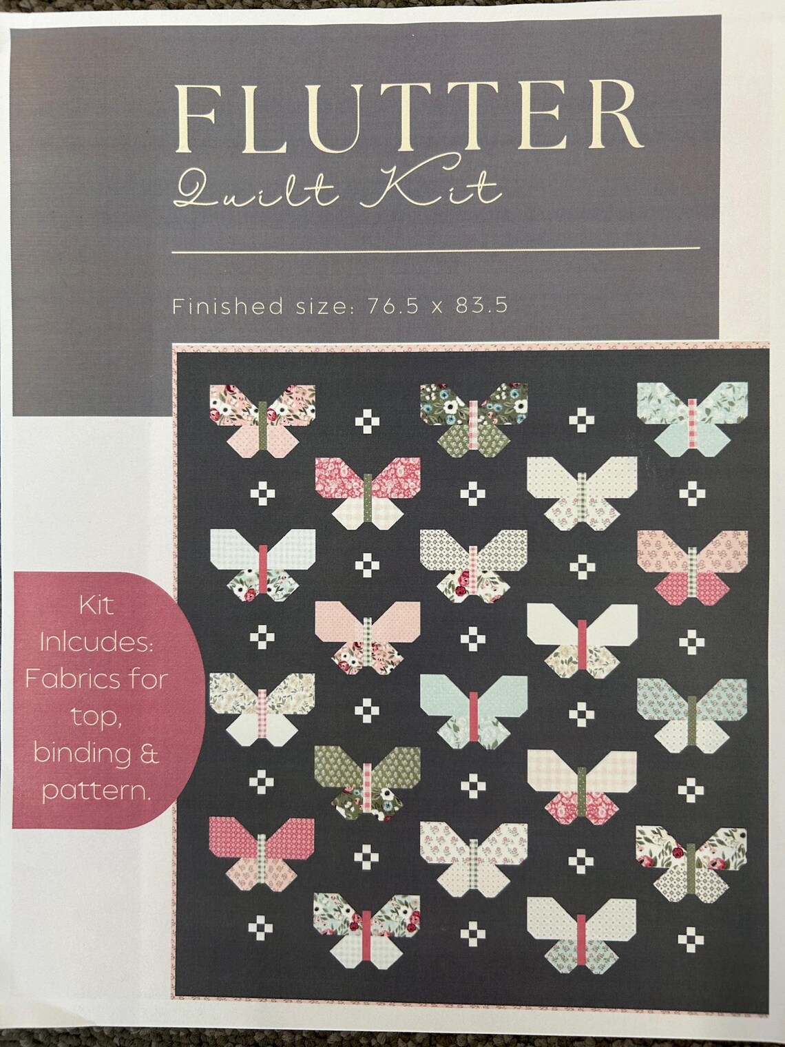 Fluttering Dreams Quilt Kit, Butterfly Bliss Quilt Kit, Wings of Color ...