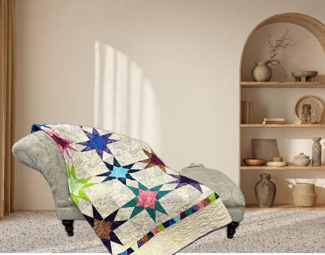 Scrap Crazy Big Sky Finished Quilt, Big Sky Scrap Quilt, Crazy ...