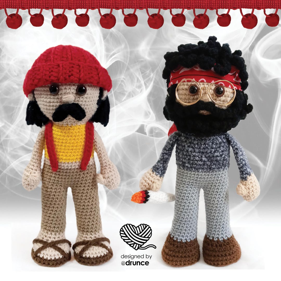 Stoner Buddies Crochet Pattern Bundle | 70s Retro Hippie Duo Amigurumi ...