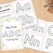 Preschool/toddler Alphabet Tracing Booklet/card Set. Multi Use ...