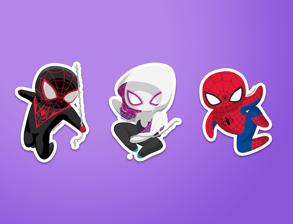 Spidey and His Amazing Friends Spider-Verse Waterbottle Stickers Marvel ...