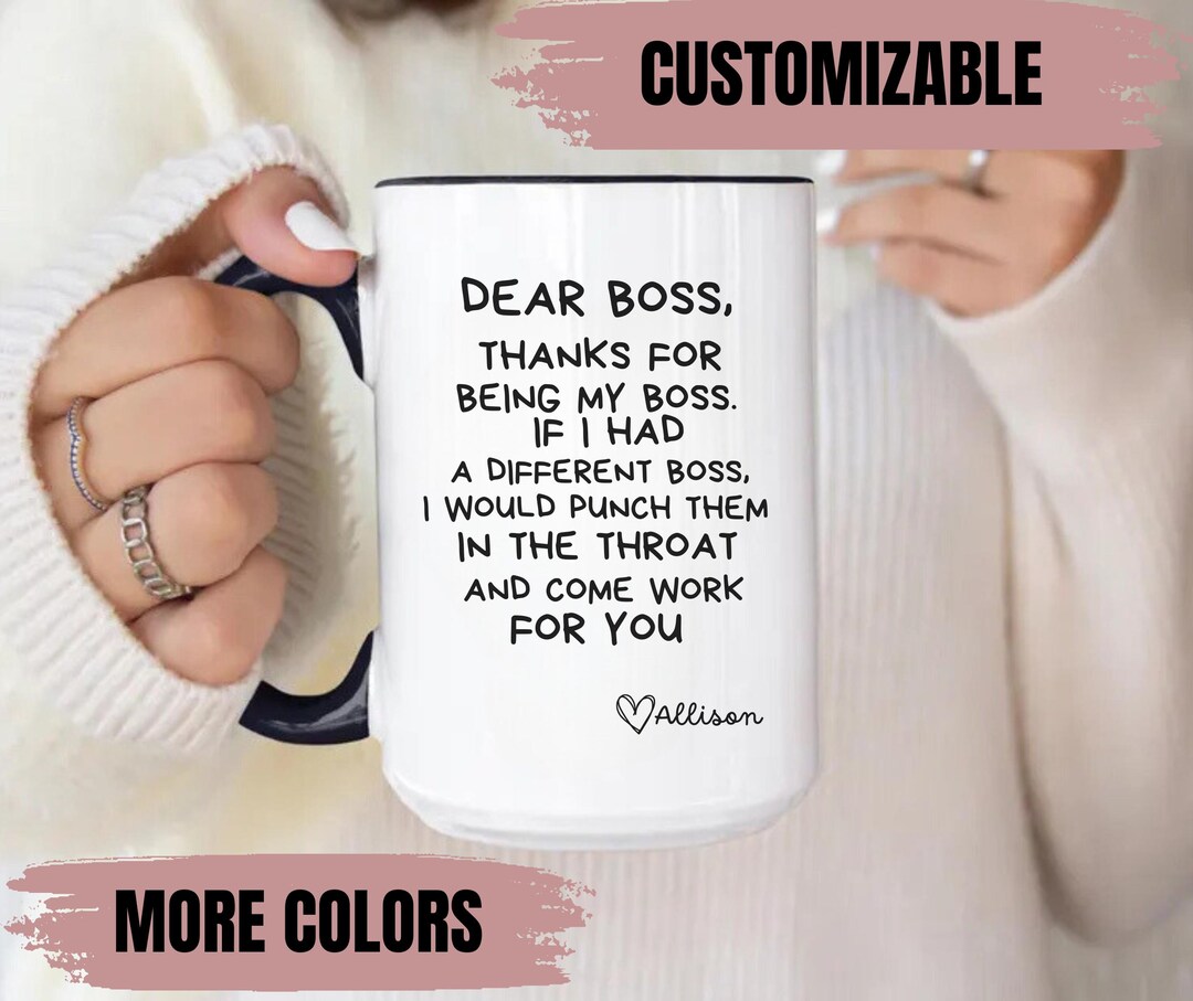 Dear Boss Mug,gift for Best Boss Friend,funny Boss Mug,gift for Boss ...