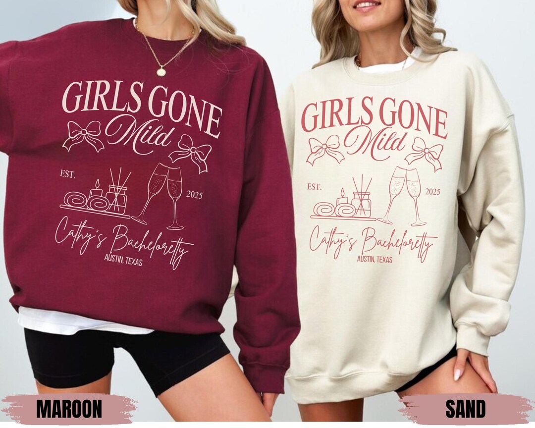 Girls Gone Mild Custom Bachelorette Party Tshirt, Luxury Spa Day Bridal ...