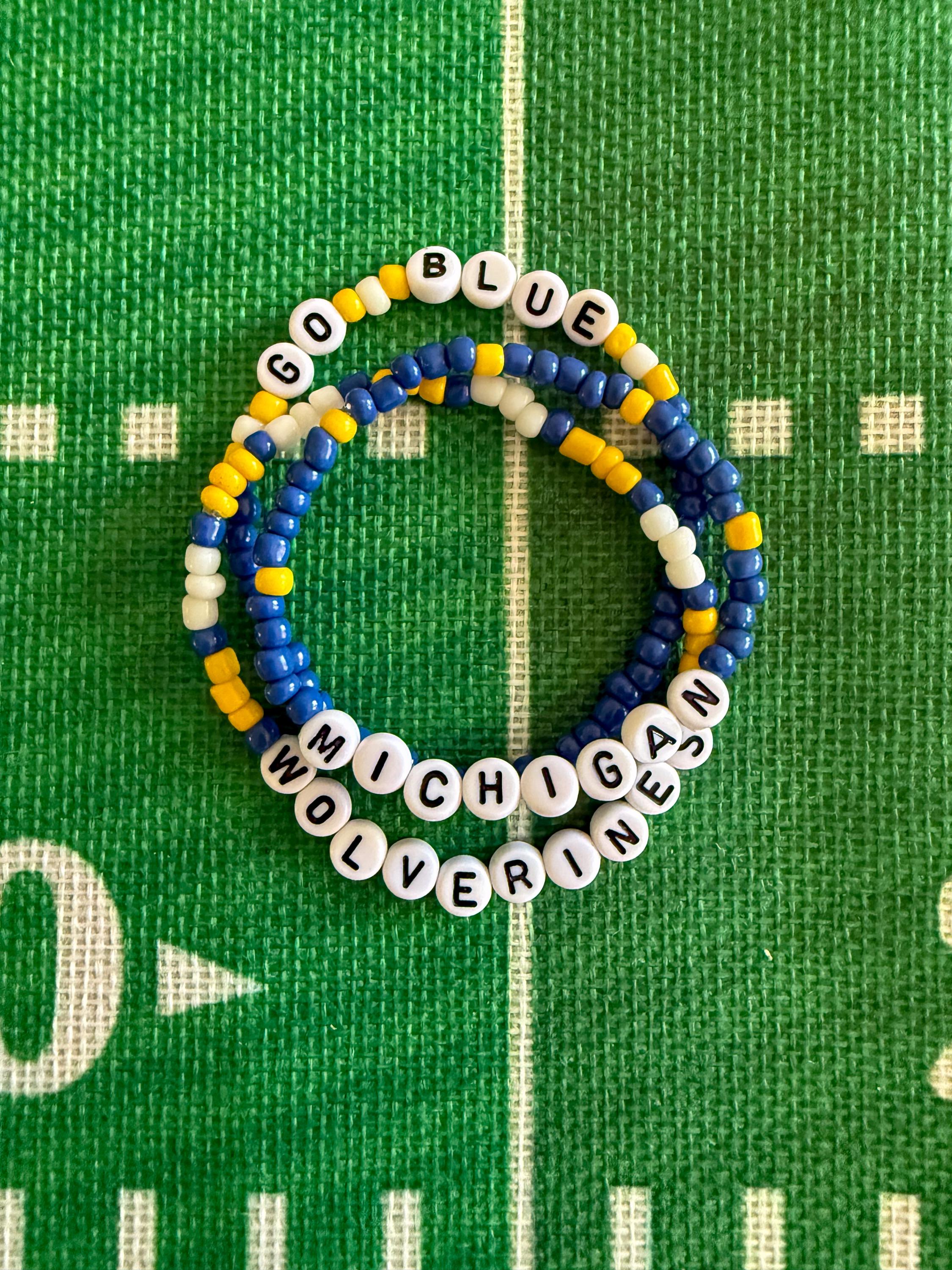 NCAA Inspired Team Bracelet Set - Etsy