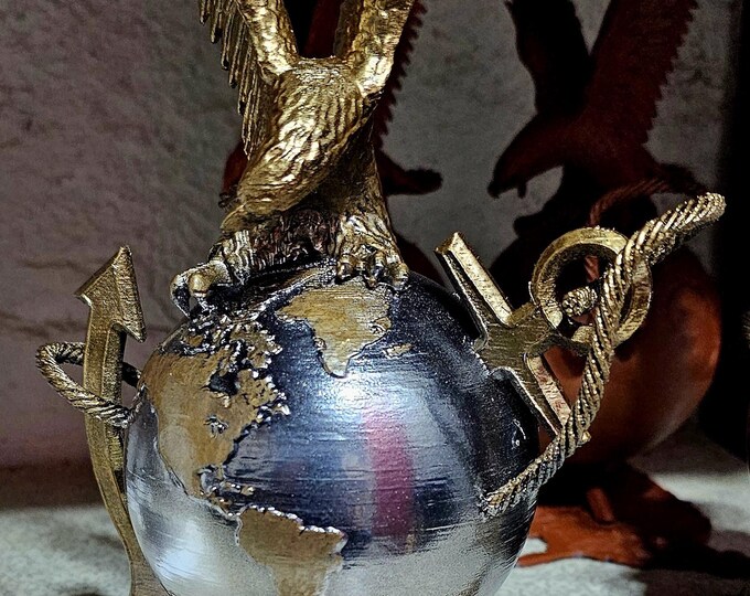 Vintage 1968 US Marine Corps Desk Calendar and Plaque. Brass Flip and ...