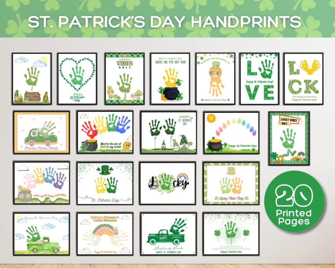 St. Patrick's Day Handprint Art Printable | Kids Craft Activity | 20 ...