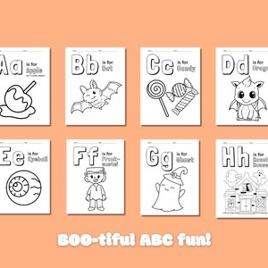 Halloween Alphabet Coloring Pages for Kids – Fun Spooky Abcs Activity ...