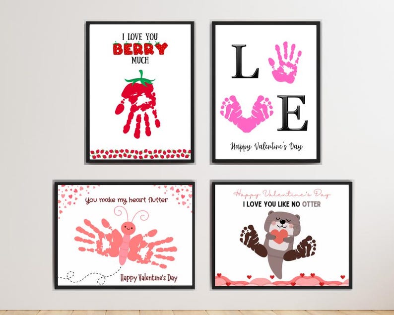Valentine’s Day Handprint Art for Kids | Printable Valentine Craft ...