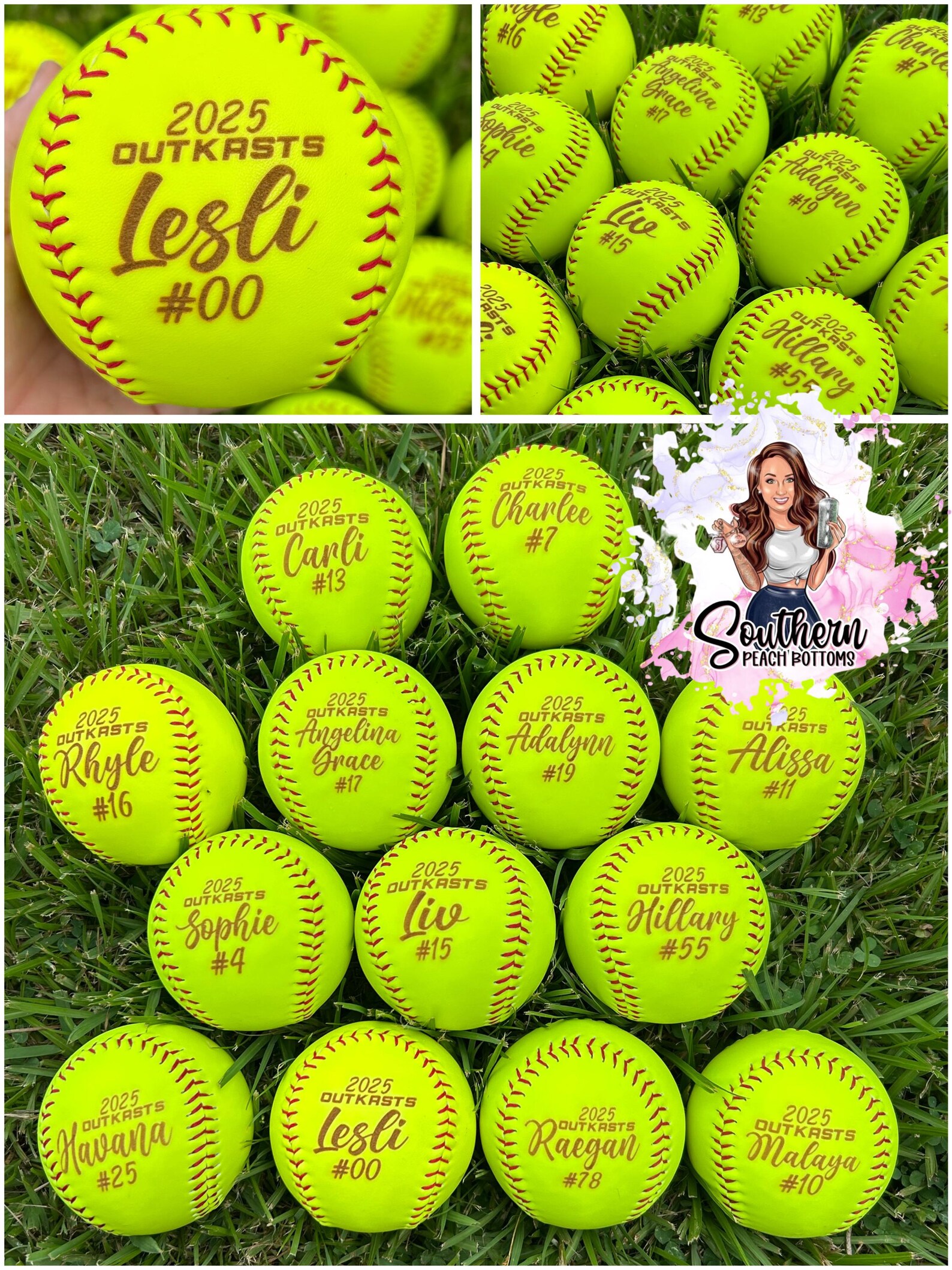Engraved Softball, Team Gift, Laser Engraved, Senior Gift - Etsy