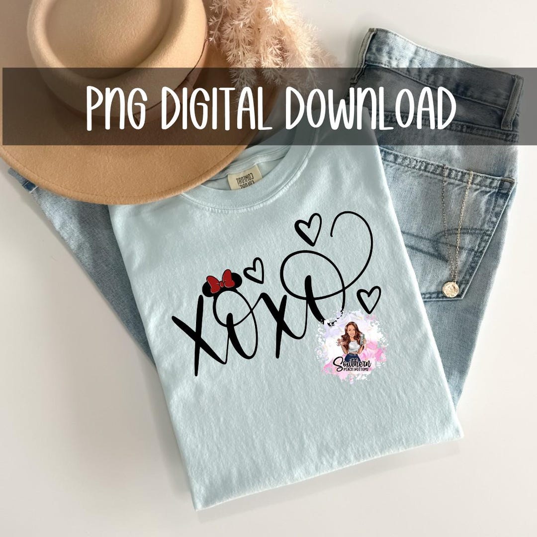 XOXO Minnie Script, Disney PNG File - Etsy
