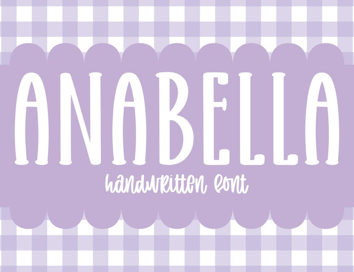Anabella Font Svg, Cute Handwritten Font, Circut Font, Silhouette Font ...