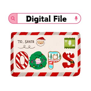 To Santa Oops SVG and PNG File With Transparent Background - Etsy