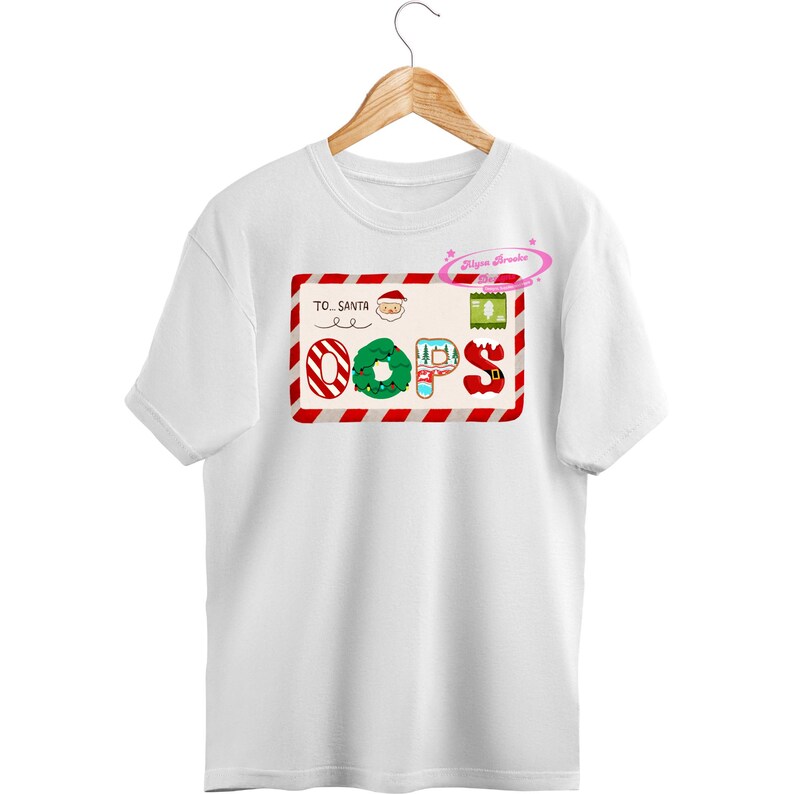 To Santa Oops SVG and PNG File With Transparent Background - Etsy