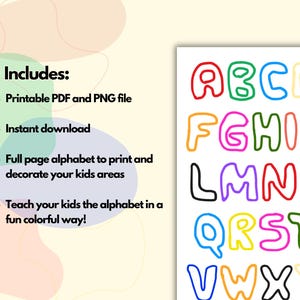 Printable Alphabet Poster for Kids | Fun Educational Decoration for ...
