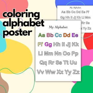 Coloring Alphabet Poster for Kids | Printable Alphabet for Coloring ...