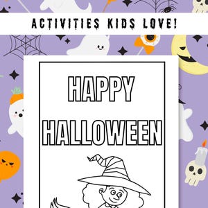 Halloween Activity Book for Kids: Instant Download, Spooky Fun Games ...
