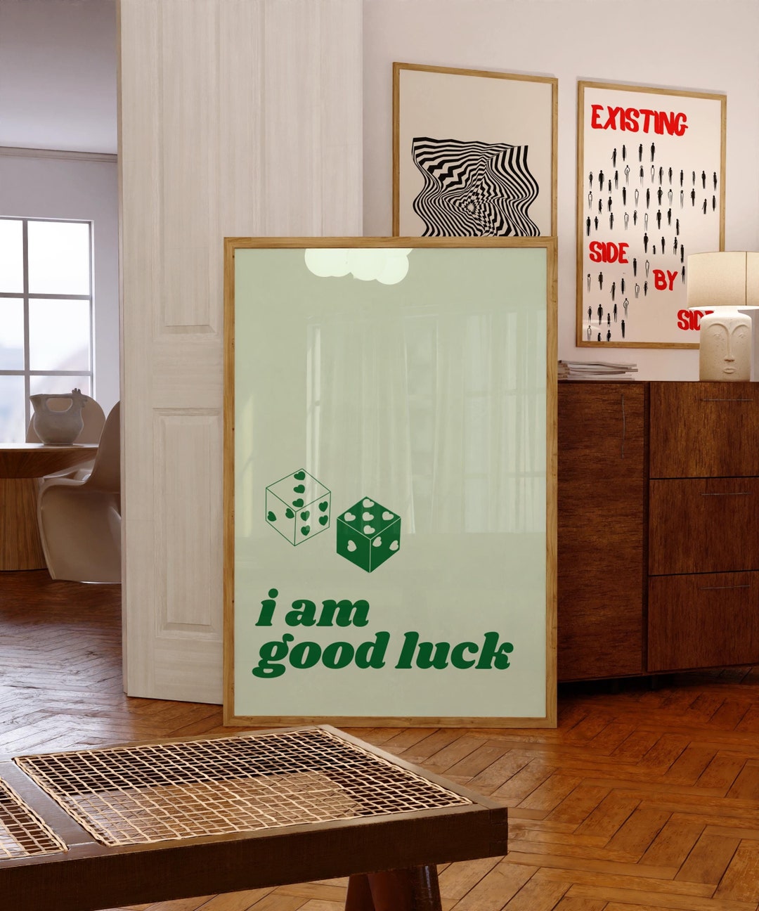 Lucky You Wall Art, I Am Good Luck Poster, Lucky You Print, Feeling ...