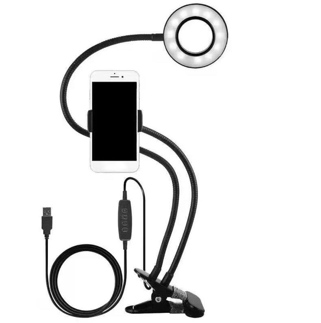 6inch Selfie RGB RING LIGHT | Heart Shape Phone Holder | Clamp Clip on ...