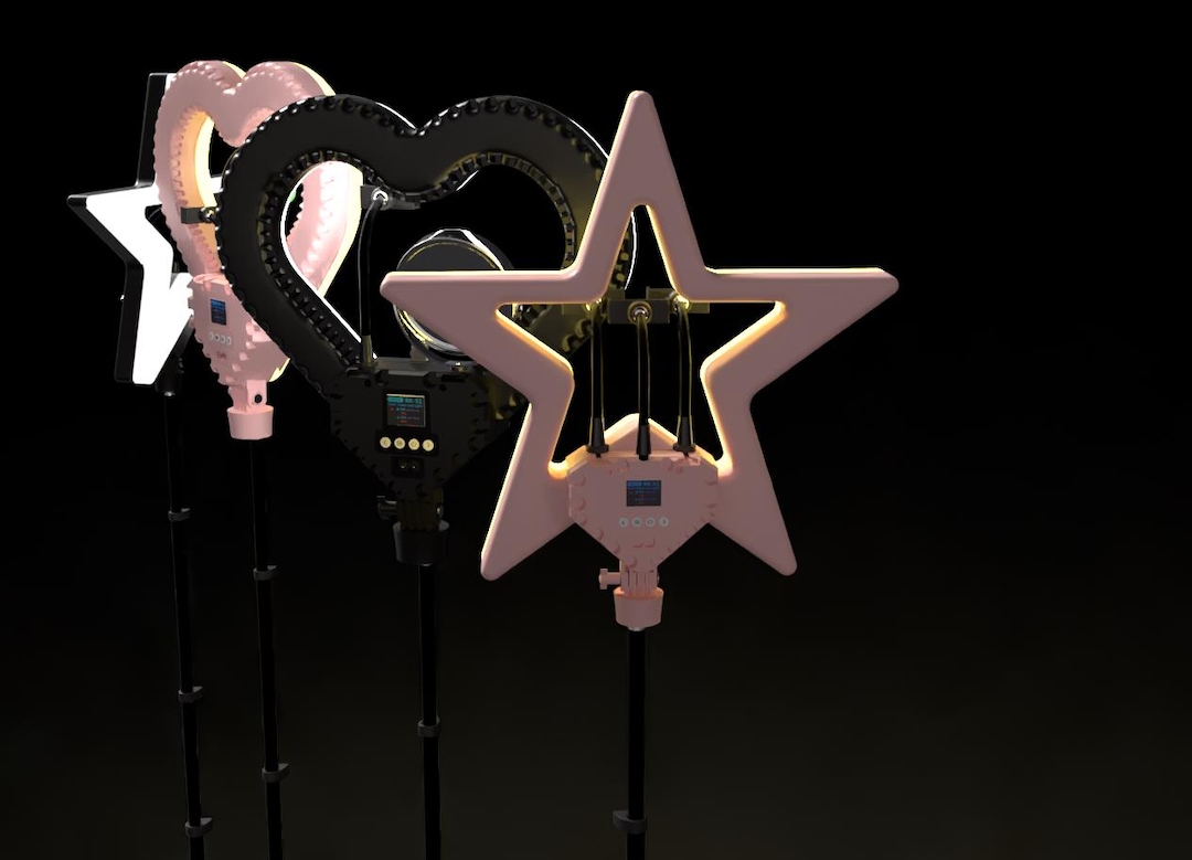 Personalized Heart RGB Ring Light: 20 Inch LED Studio Light With Tripod ...