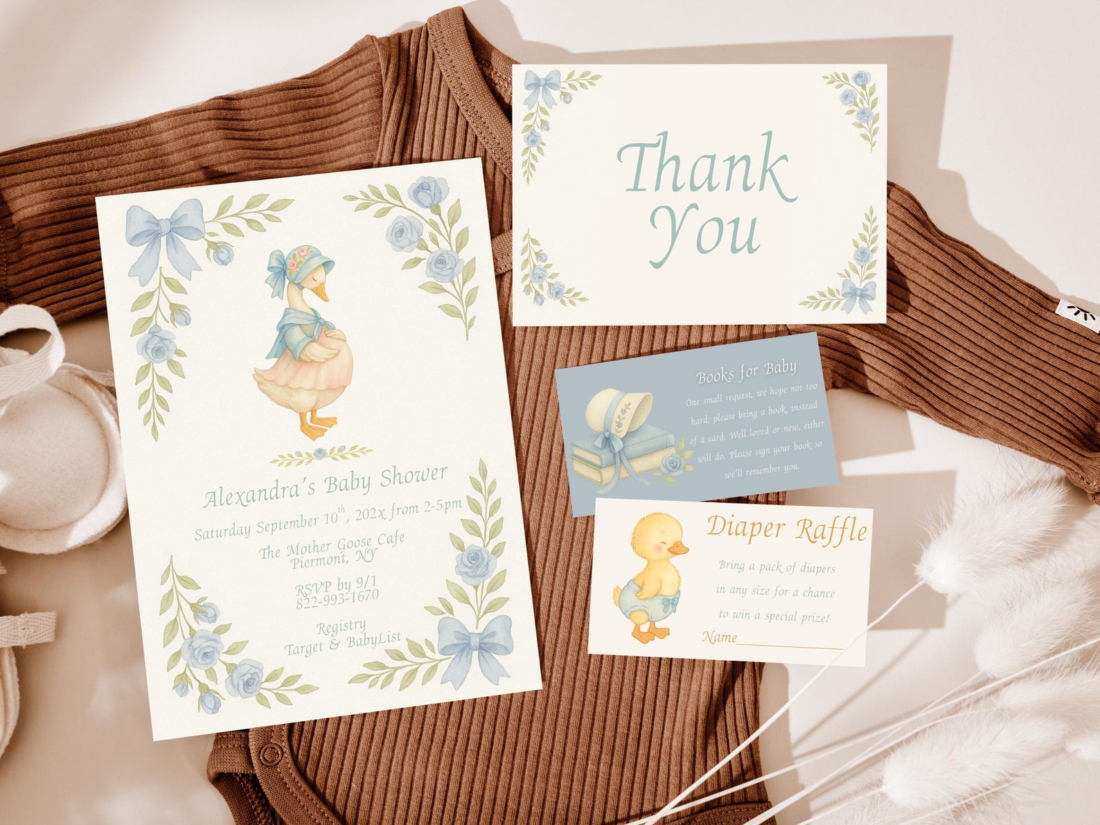 Mother Goose Baby Shower Invitation Suite | Nursery Rhyme Baby Shower ...