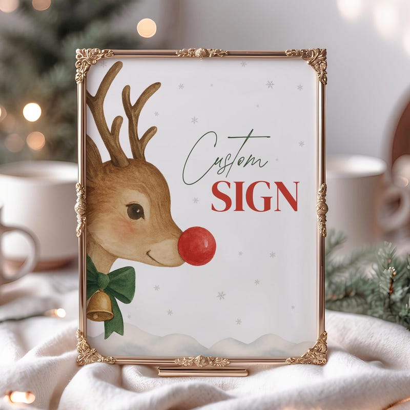 Reindeer Sign - Etsy