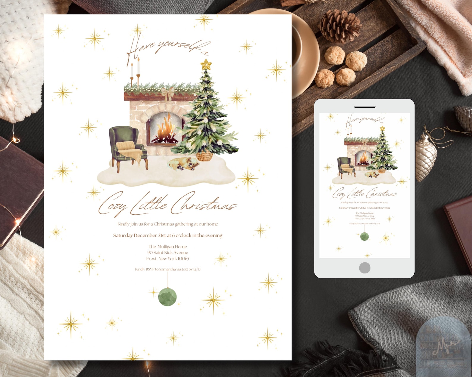 Editable Christmas Party Invitation, Christmas Evite, Christmas Party ...