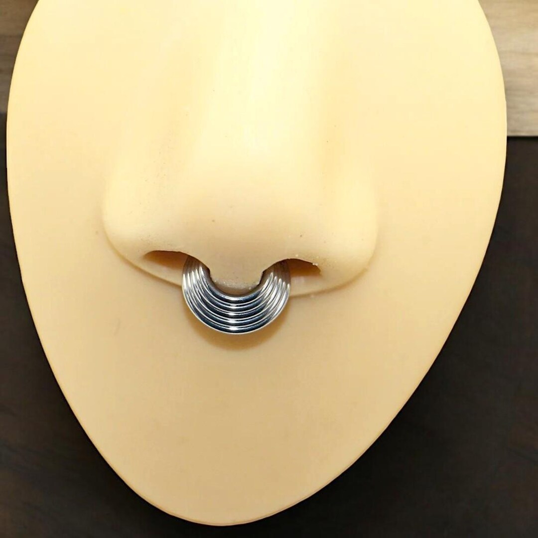 Stacked Septum Clicker Tier Septum Ring Tier Hinged Septum 1.26/8mm ...