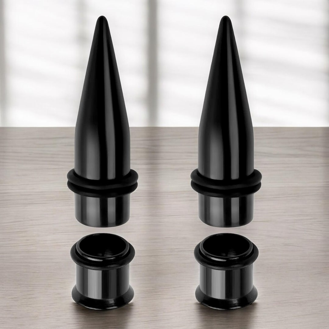 Gauges Gauging Plugs 1g 7/9mm Pair Steel Tapers Tunnels Ear Stretching ...