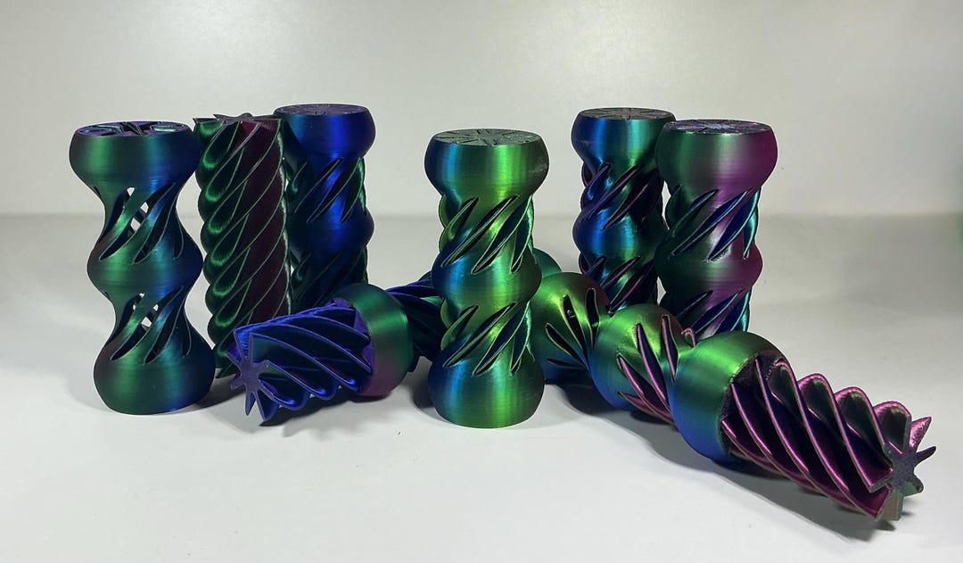 3d Printed Spiral Vortex Fidget Stick Impossible Hands on Colorful - Etsy