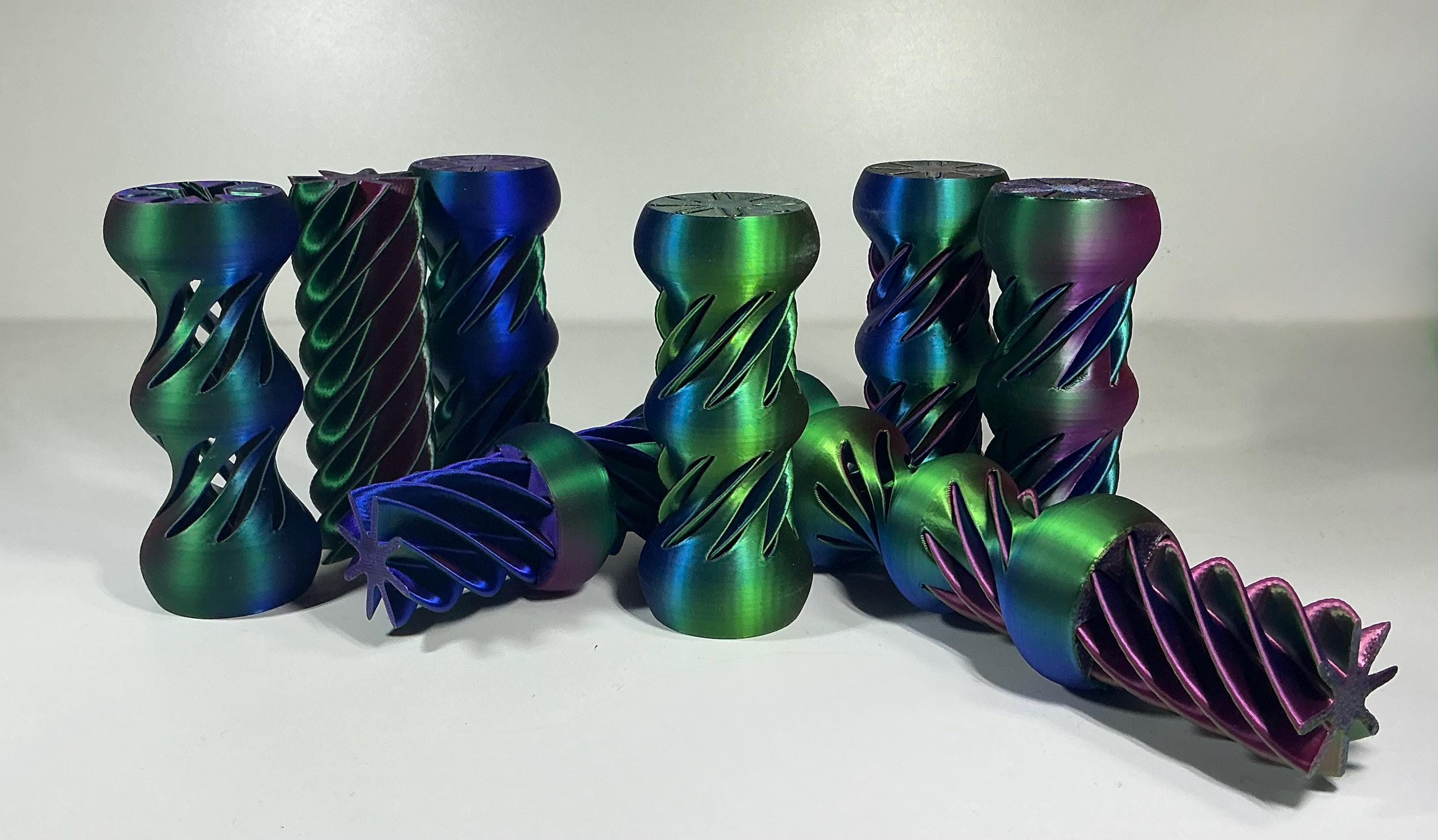 3d Printed Spiral Vortex Fidget Stick Impossible Hands on Colorful - Etsy