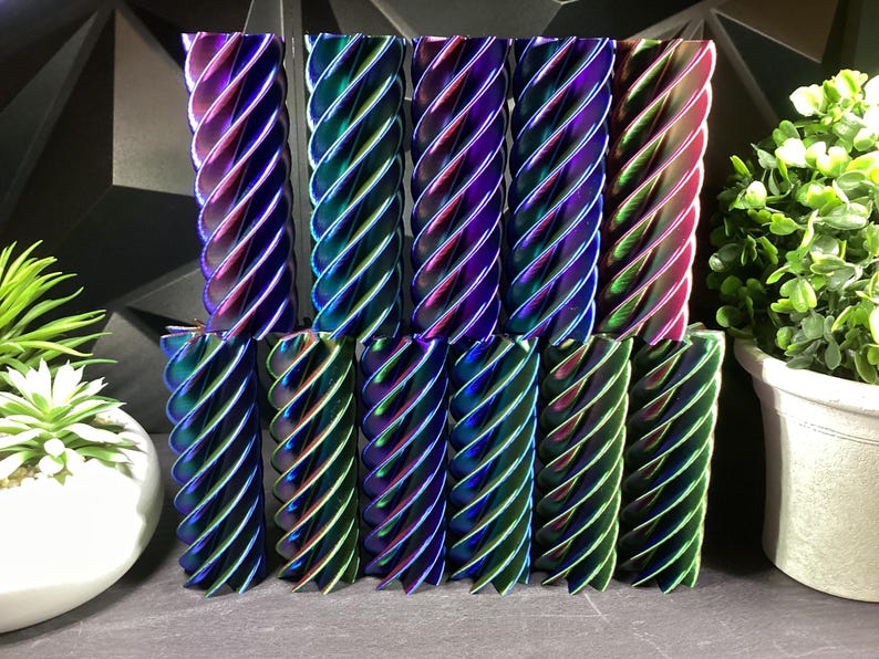 3d Printed Spiral Vortex Fidget Stick Impossible Hands on Colorful - Etsy