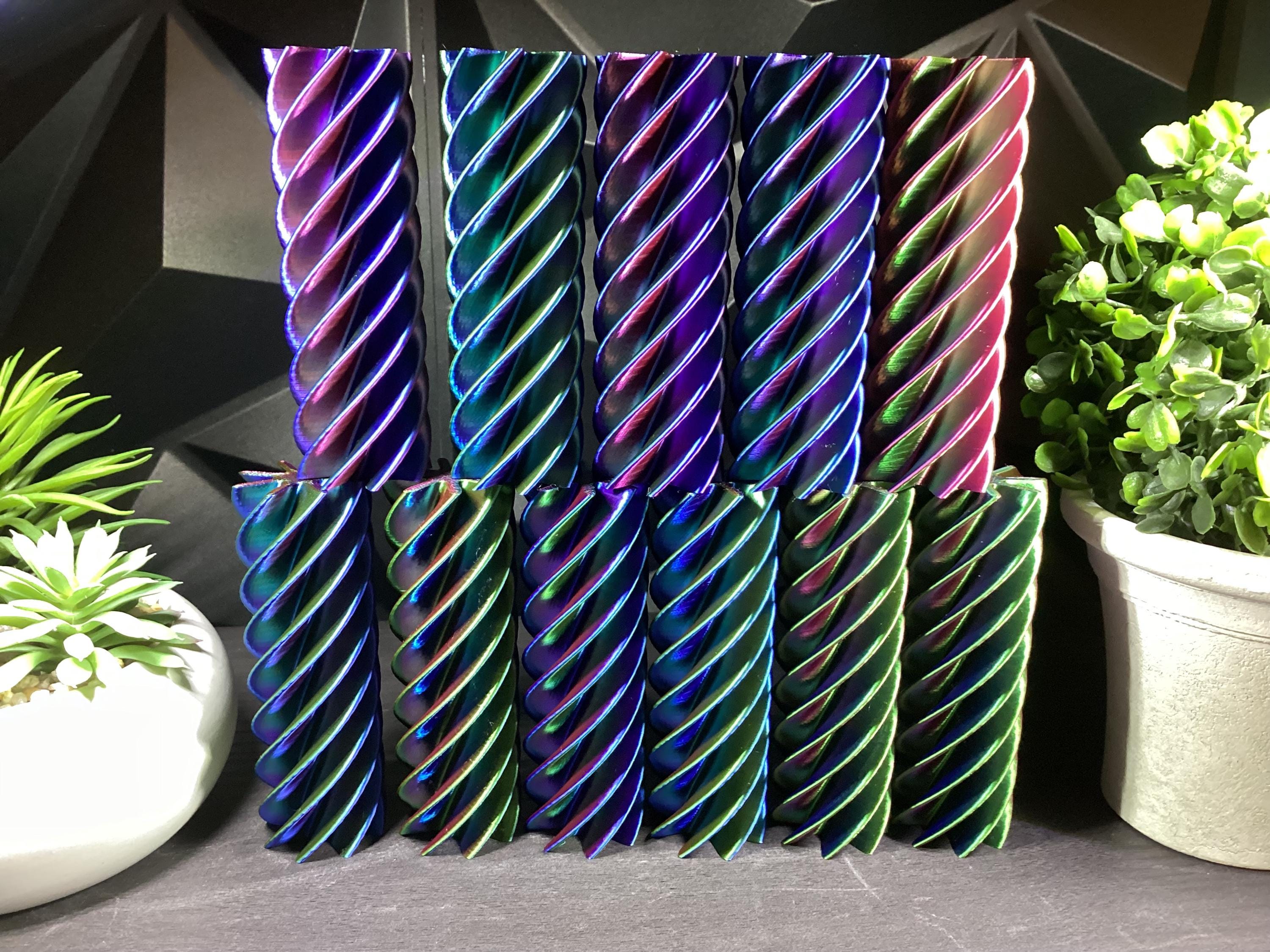 3d Printed Spiral Vortex Fidget Stick Impossible Hands on Colorful - Etsy