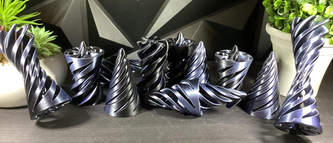 3D Printed Spiral Vortex Cone Fidget Toy, Hands-on Stress and Anxiety ...